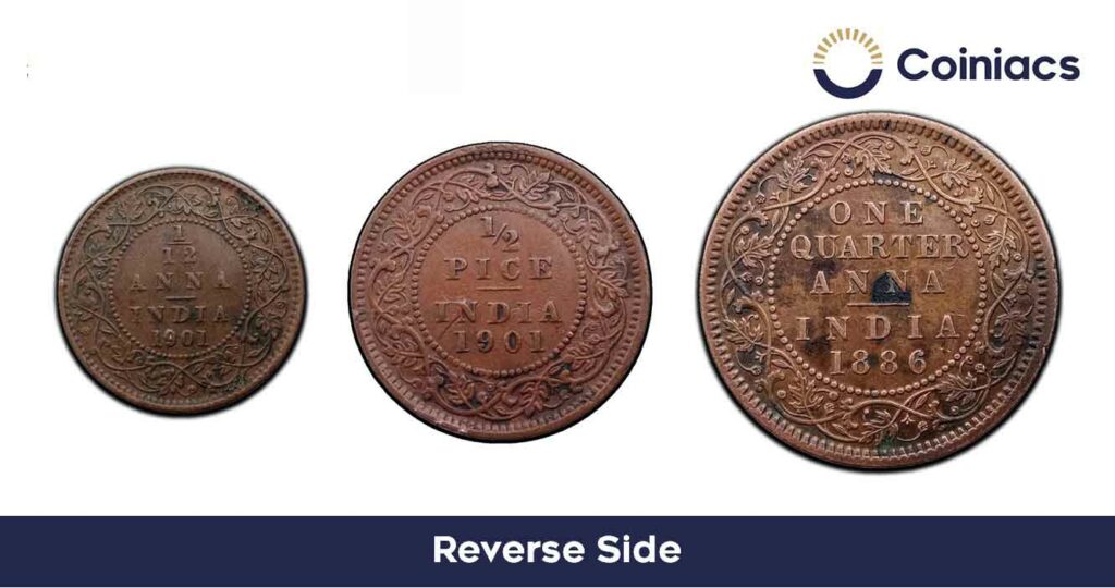 Set of 3 Victoria Empress Copper old coins - Coiniacs