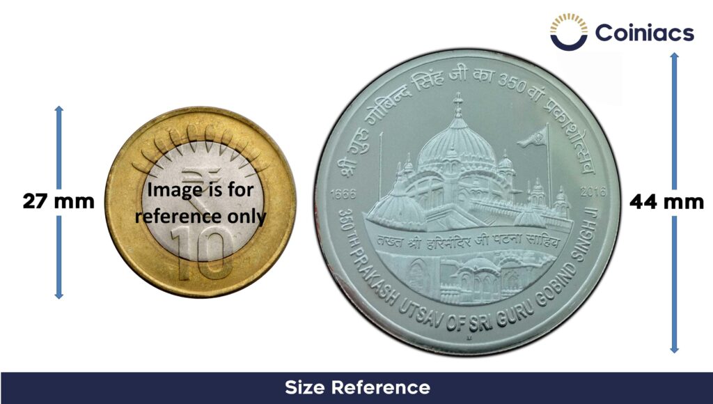 350 Rupees Sri Guru Gobind Singh Ji 2016 coin - Coiniacs
