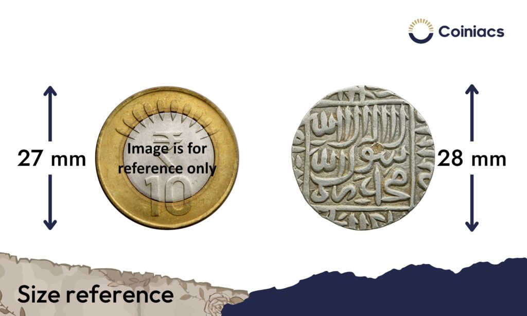 One Rupee Islam Shah Suri (957 AH 1546 CE) Silver coin, Suri Dynasty ...