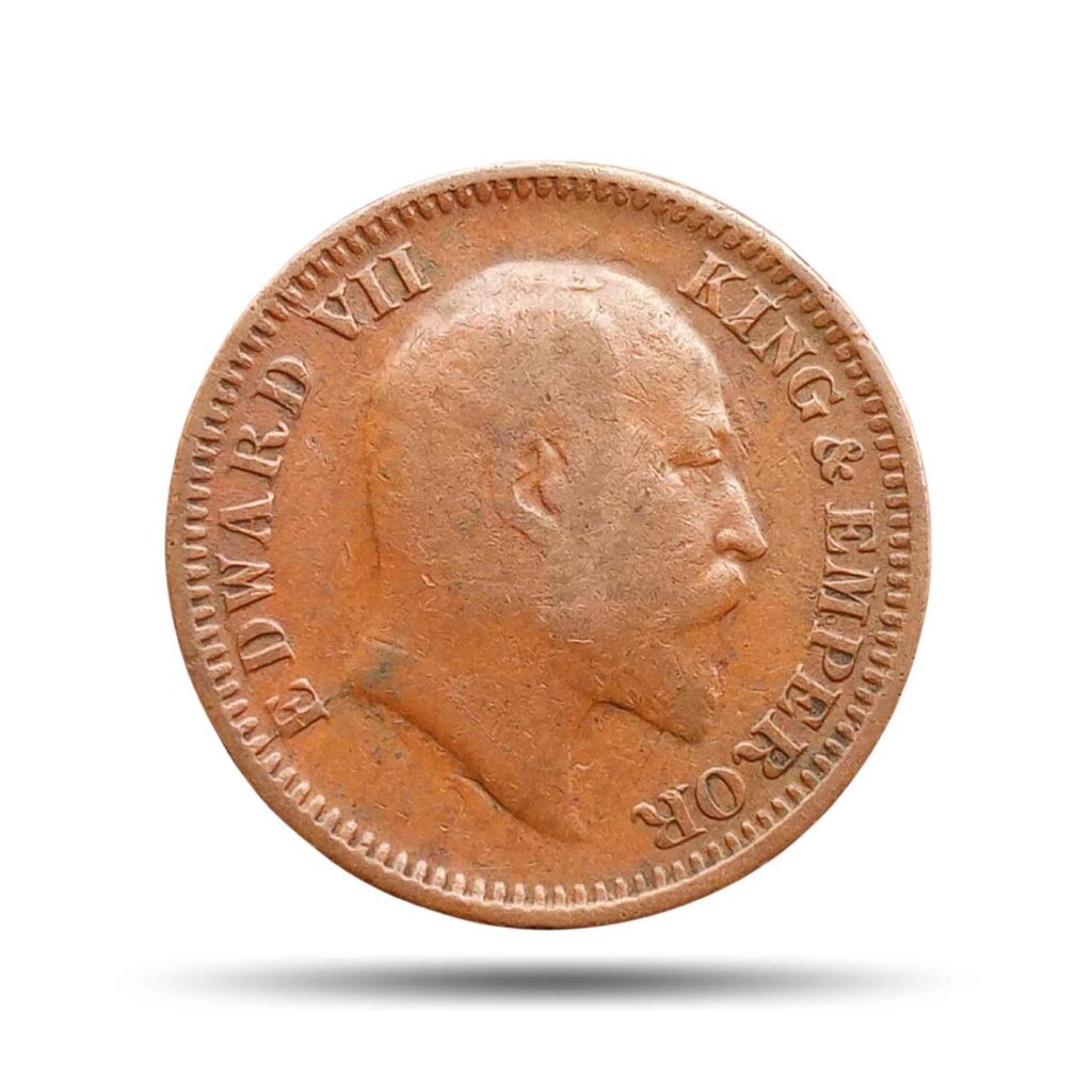 1/2 Pice Edward VII 1906 CE Copper coin, British India Uniform Coinage ...