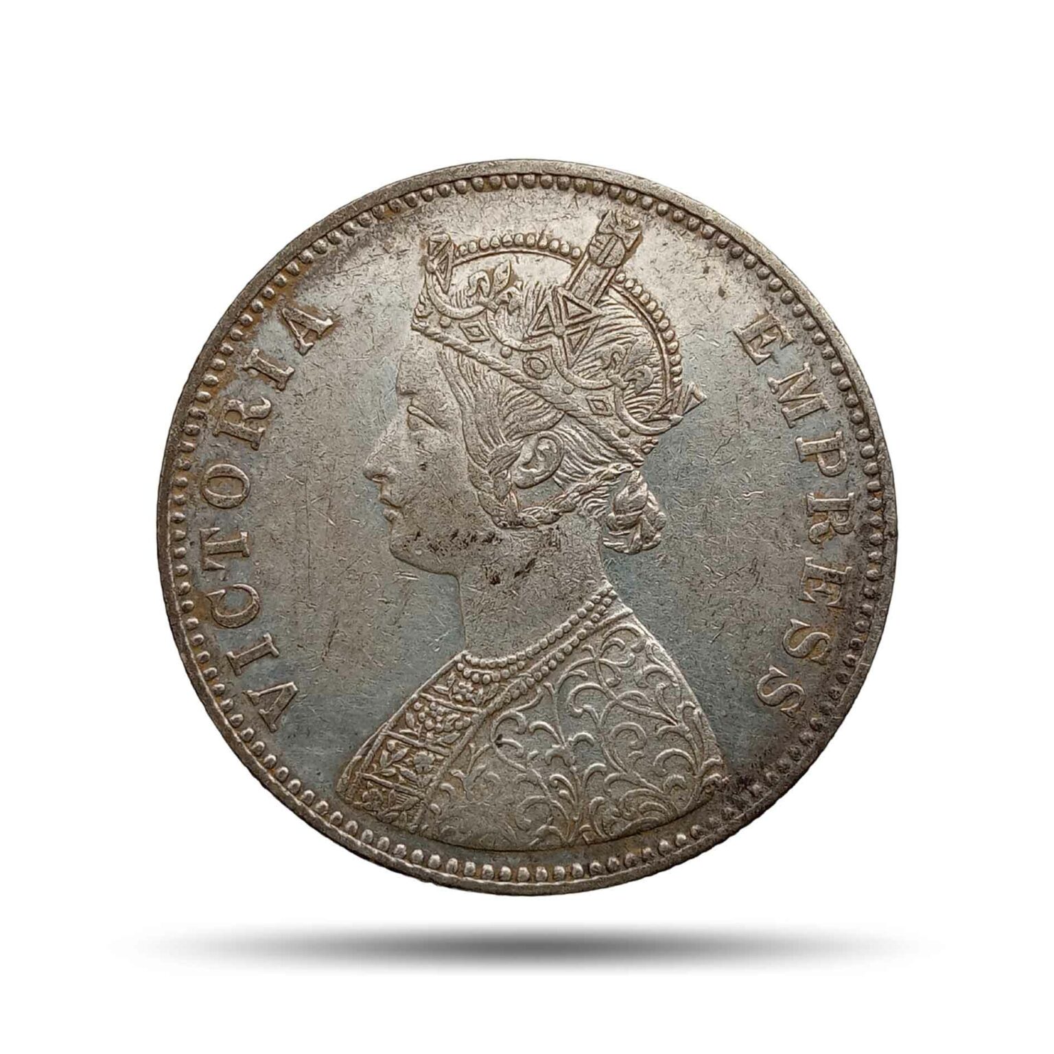 One Rupee Victoria Queen Empress 1883 CE Silver coin, British India ...