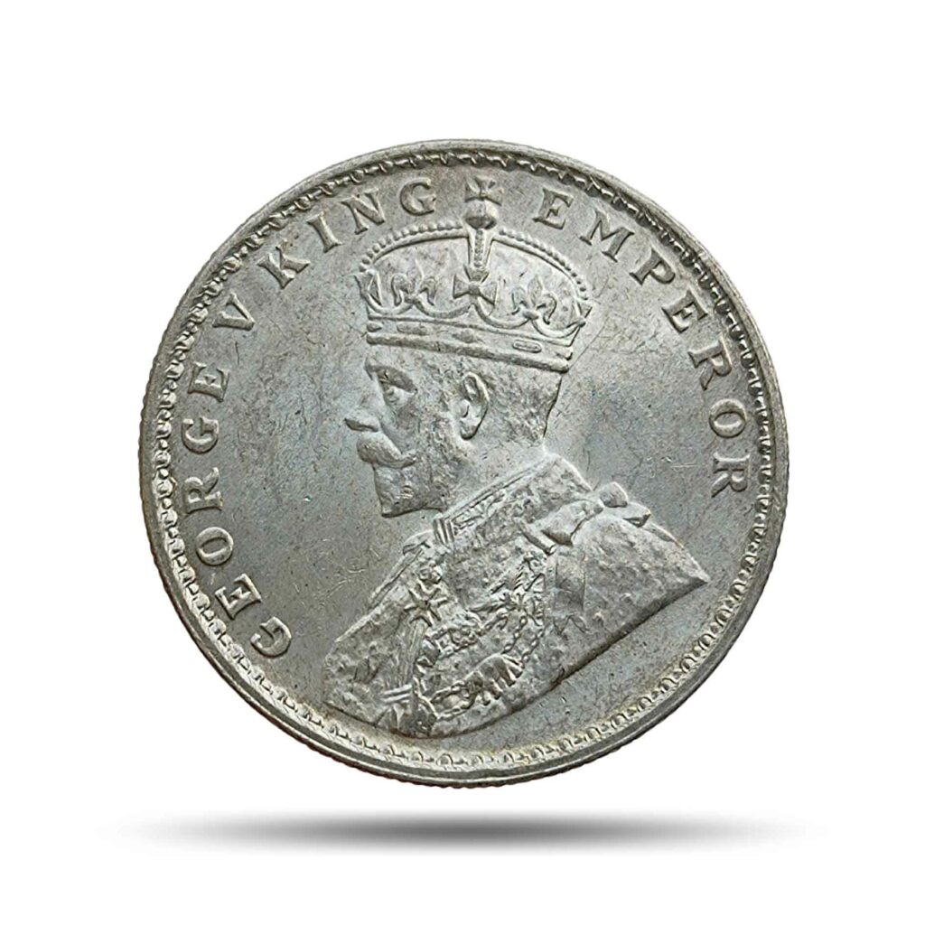 UNC One Rupee George V King Emperor 1912-1920 Silver Coin, British ...