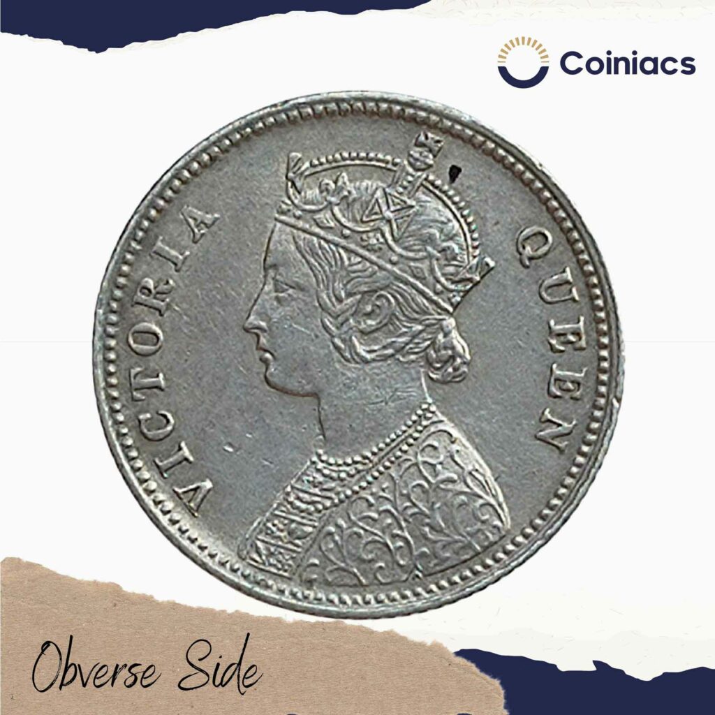 1/4 Rupee Victoria Queen 1862 Silver Coin, British India Uniform ...