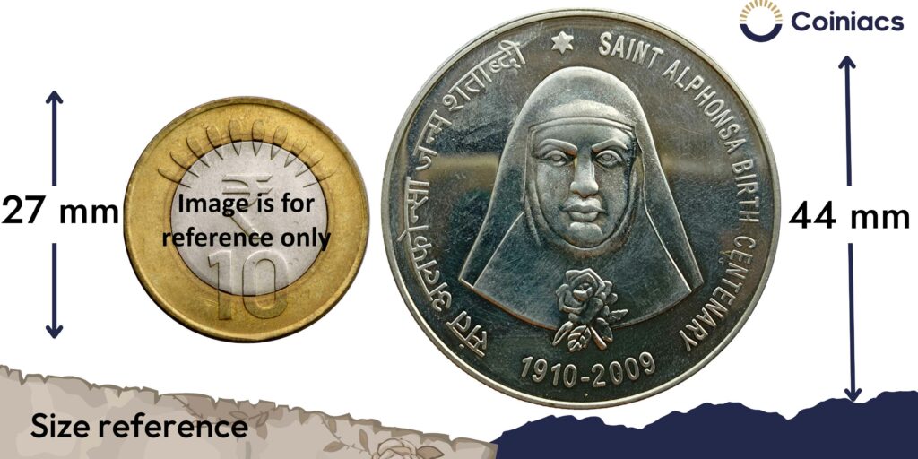 100 Rupees Saint Alphonsa Birth Centenary 1910-2010 Mumbai Mint ...