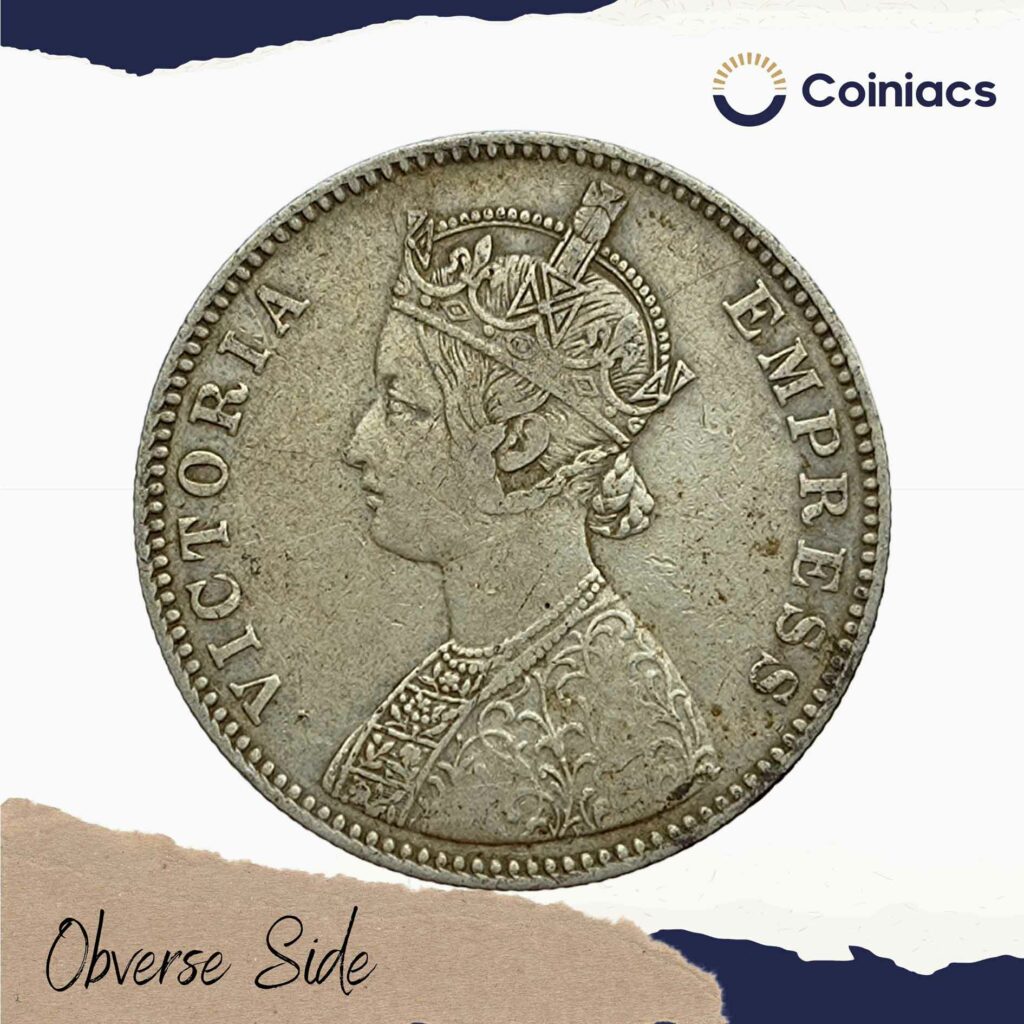 One Rupee Victoria Empress 1885 Bombay Mint Silver Coin, British India ...