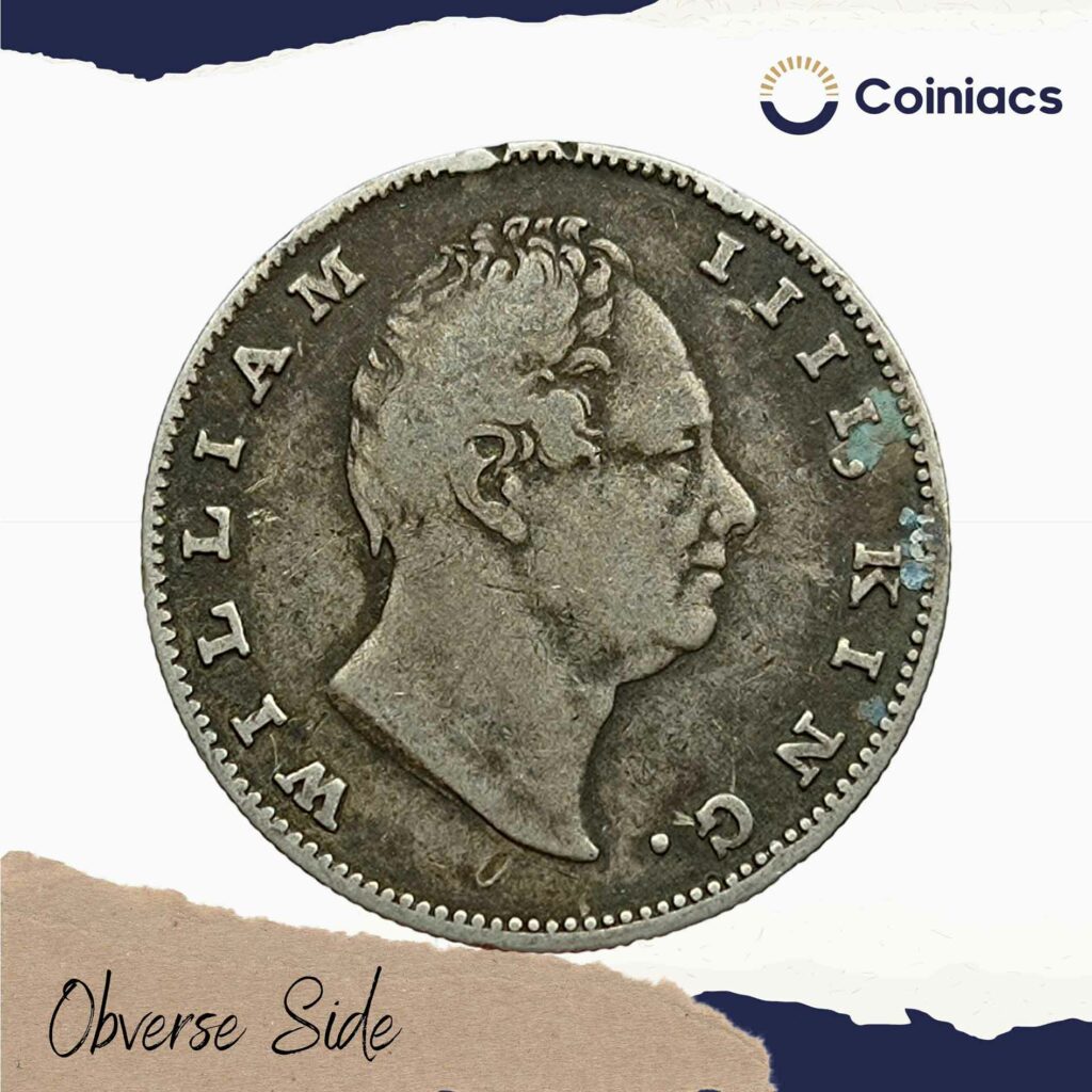 One Rupee William IIII 1835 Silver Coin, British India Uniform Coinage ...