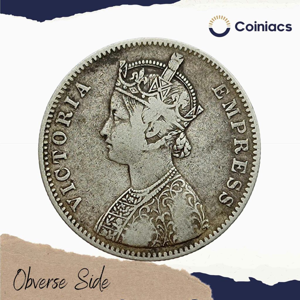 One Rupee Victoria Empress 1885 Bombay Mint Silver Coin, British India ...