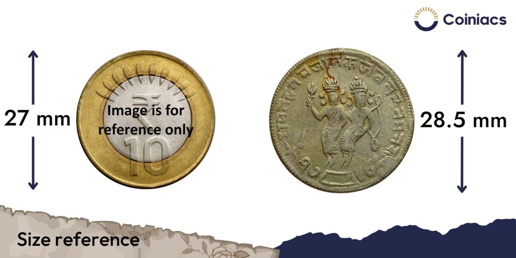 Temple Token depicting Ram Darbar (Note: This is a token and not a coin ...