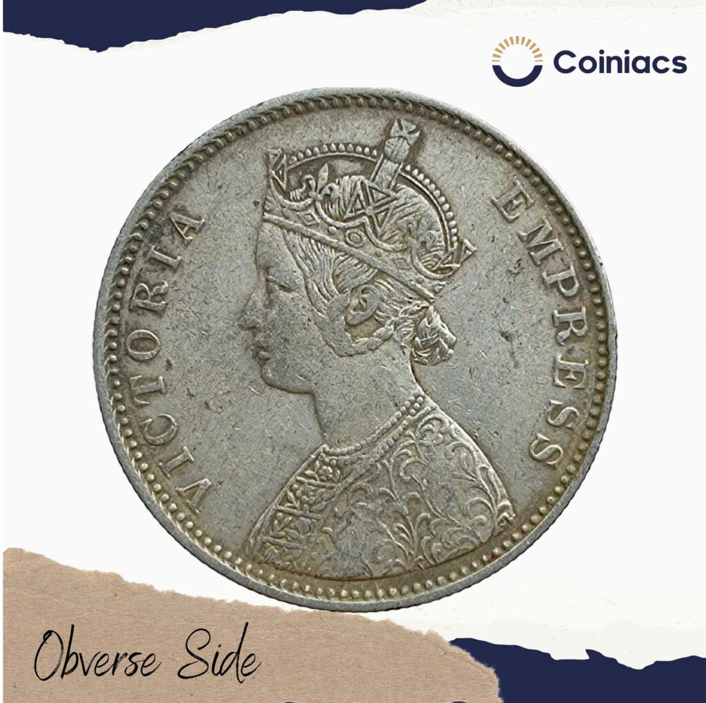 One Rupee Victoria Empress 1879 Bombay Mint Silver Coin, British India ...