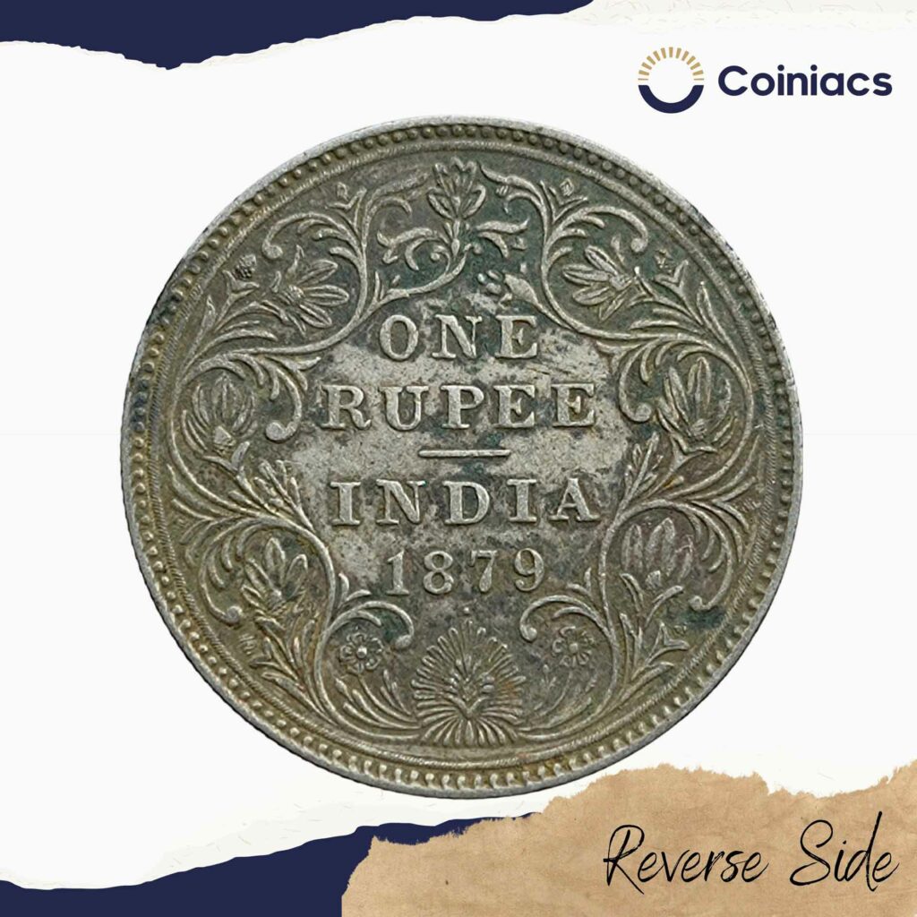 One Rupee Victoria Empress 1879 Bombay Mint Silver Coin, British India ...