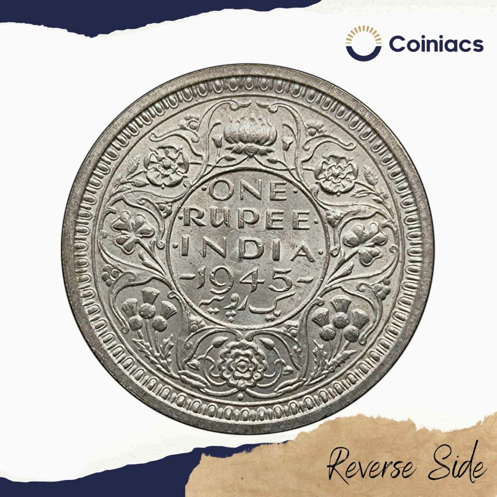 One Rupee George VI King Emperor Silver old coin - Coiniacs