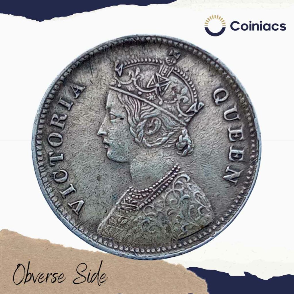 1/4 Rupee Victoria Queen 1862 Silver Coin, British India Uniform ...