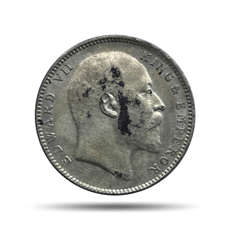 One Rupee Edward VII King & Emperor 1907 CE Bombay Mint 11.6 gms Silver ...