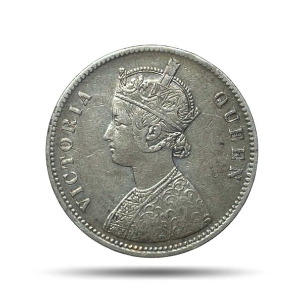 One Rupee Victoria Queen 1874 (Obv A1, Rev II) Calcutta Mint Silver ...
