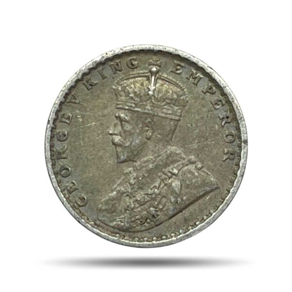 Two Annas George V King Emperor 1916 Calcutta Mint Silver Coin, British ...
