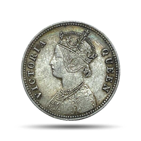 1/4 Rupee Victoria Queen 1862 Silver Coin, British India Uniform ...
