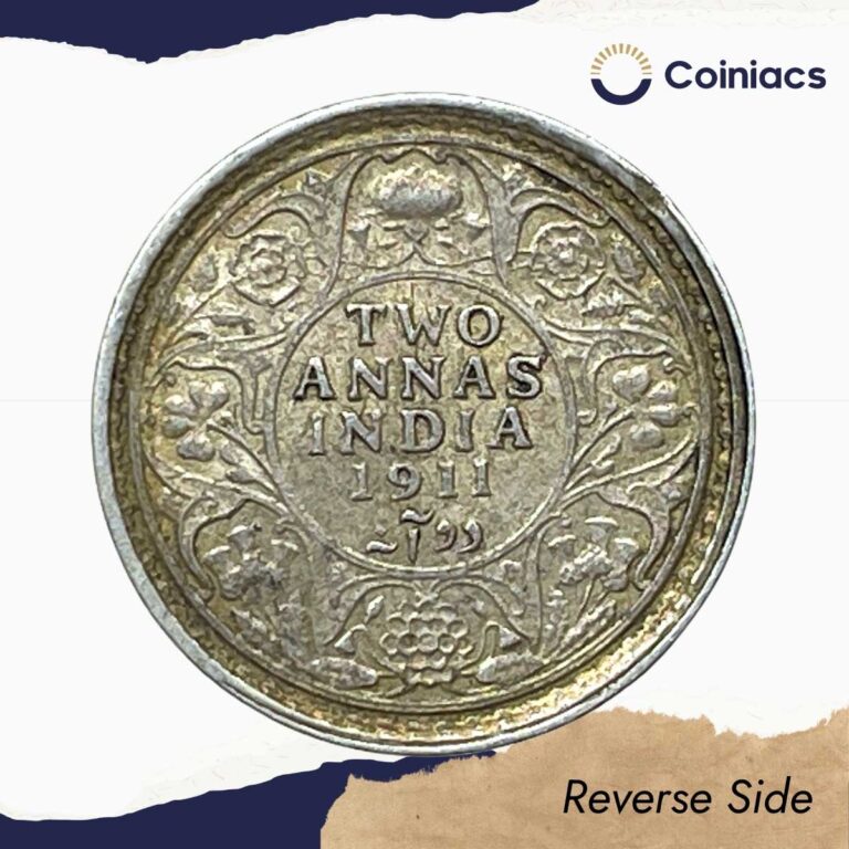 Rare Two Annas George V King Emperor 1911 (Key Date) (Pig Elephant ...