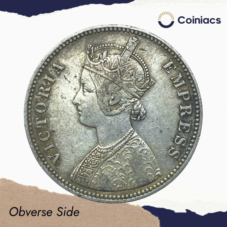 One Rupee Victoria Empress 1882 'C' Incuse Calcutta Mint (Obv A1, Rev I ...