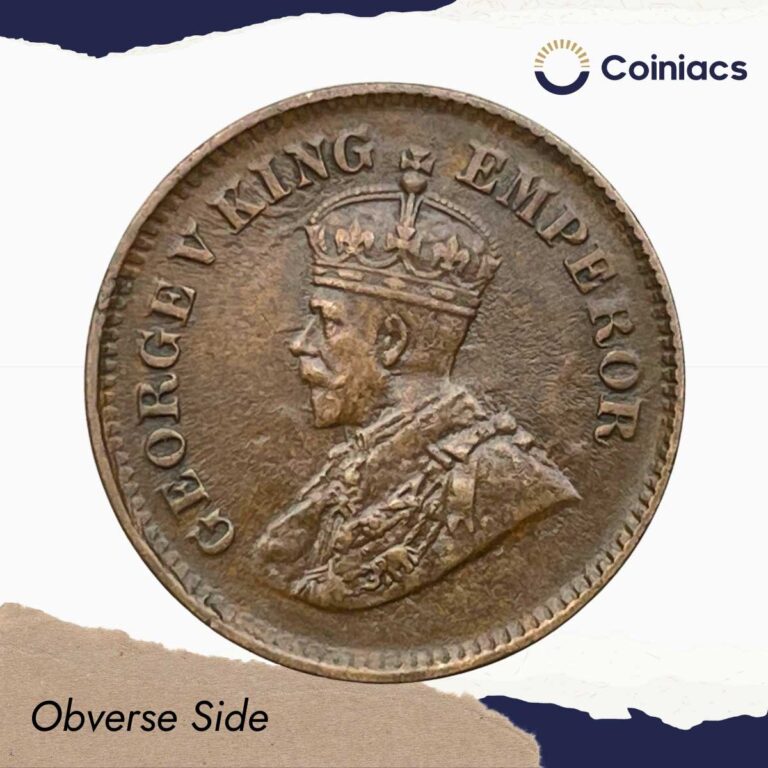 1/2 Pice George V King Emperor 1920 Calcutta Mint Bronze Coin, British ...