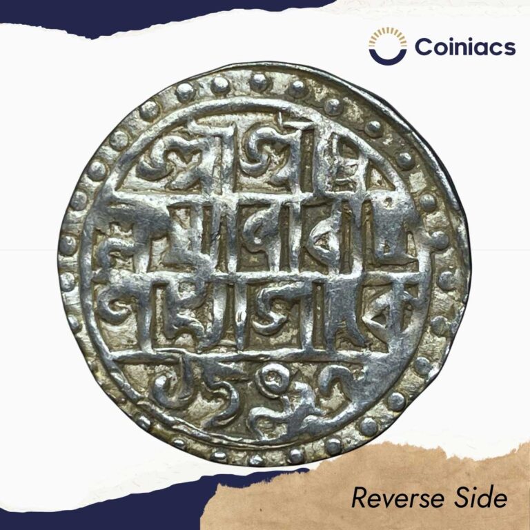 Rare One Rupee Lakshmi Narayan 1509 Saka Era (1587 CE) Silver Coin ...