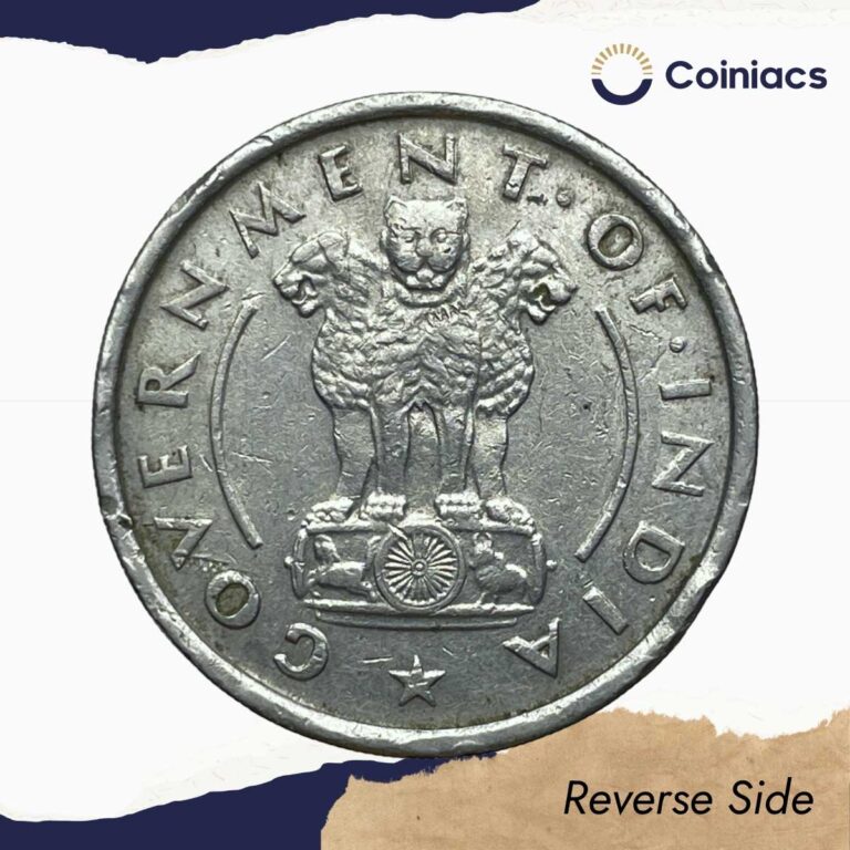 Scarce One Rupee Anna Series 1954 (Key Date) Bombay Mint Nickel Coin ...