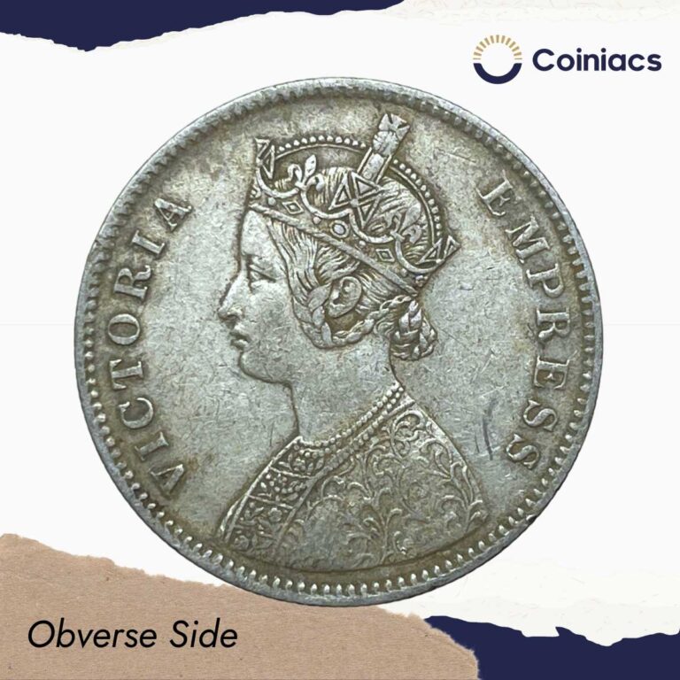 One Rupee Victoria Empress 1878 CE (Obv AI, Rev I) Calcutta Mint Silver ...